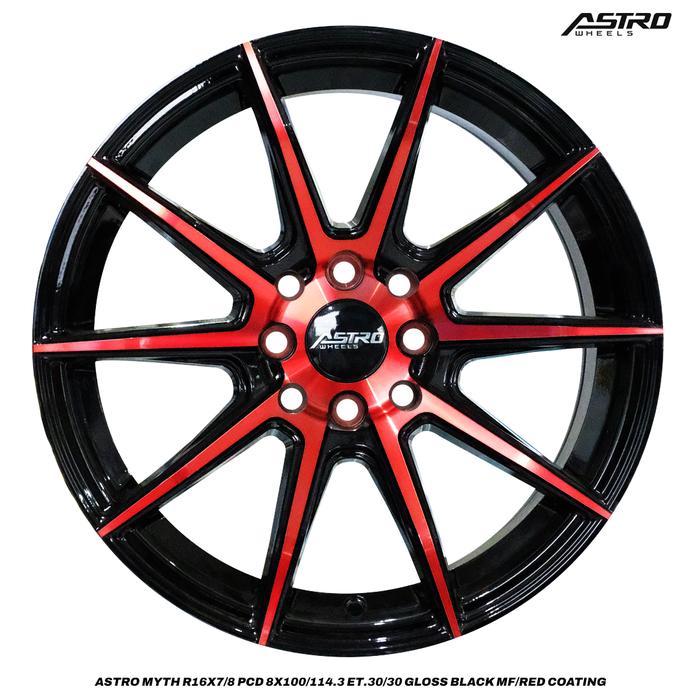 Promo Velg Mobil ASTRO Wheels MYTH 16x7.0/8.0 8x100/114.3 ET 30 Gloss ...
