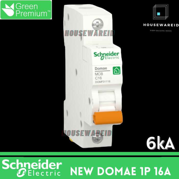 Jual MCB 1p 16a 1Phase 16 Ampere DOMF01116 Schneider New Domae 6kA Original - Jakarta Pusat ...