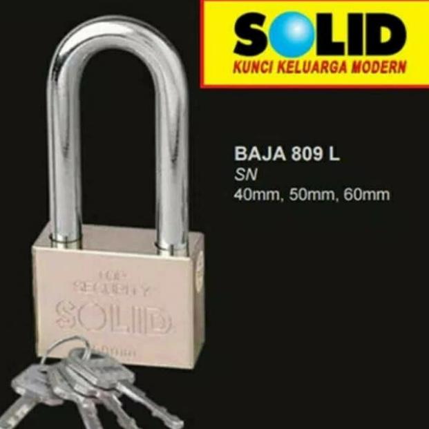Jual Gembok Baja Solid 809 L (60mm) gembok pagar - Kota Bekasi - Sumber kran30 | Tokopedia