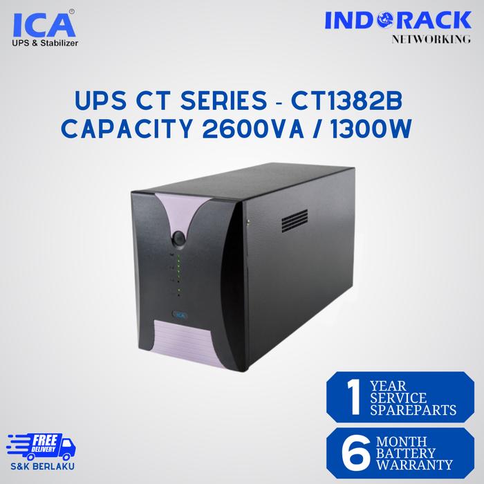 Jual ICA UPS CT Series Type 2600VA / 1300W - CT1382B Line Interactive ...