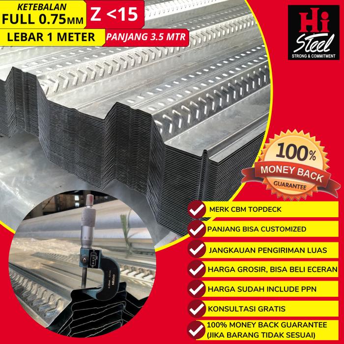 Jual Floordeck/Bondeck/Bondek/ Dak Cor CBM 0.75mm X 1m X 4cm X 3.5m ...