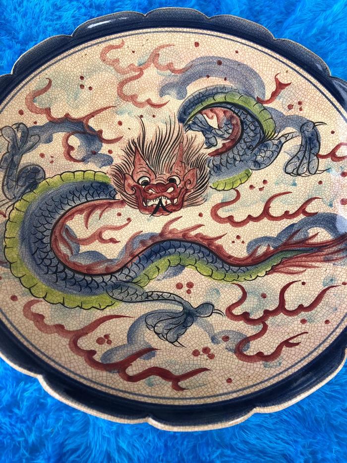 Jual Piring Kuno Naga Biru Awan Retak 1000 Anti Basi Asli Peninggalan ...