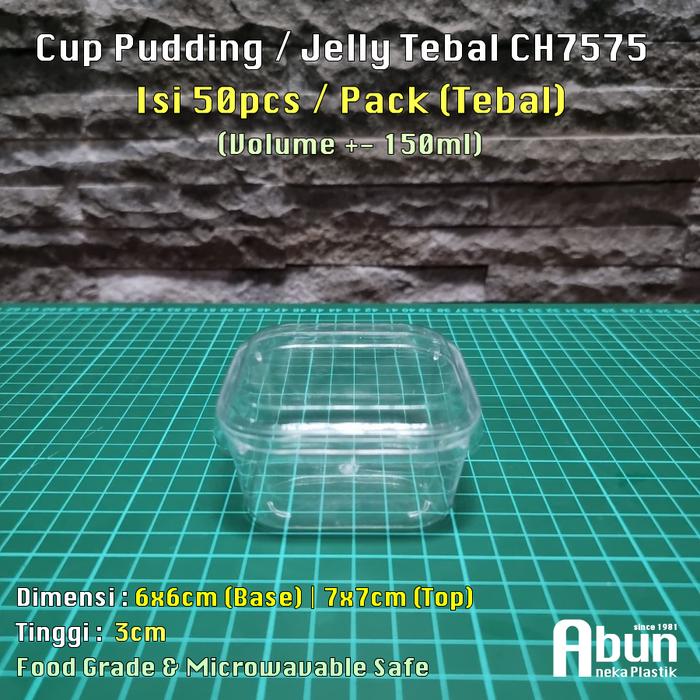 Jual Cup Pudding / Jelly Kotak Tebal CH-7575 Isi 50cs - Jakarta Selatan ...