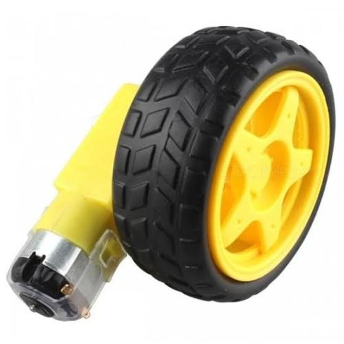 Jual RODA MOTOR DC GEAR BOX SET SMART CAR 1:48 DIY ARDUINO RASPBERRY ...