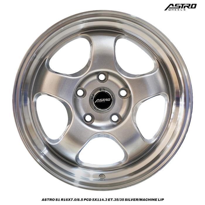 Promo Velg Mobil ASTRO Wheels S1 16x7.0/8.5 5x114.3 ET 35 Silver ...