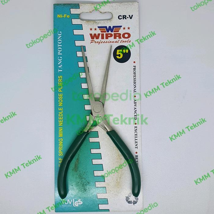 Jual TANG LANCIP PANJANG 5" WIPRO DOUBLE LEAF SPRING MINI NEEDLE NOSE ...