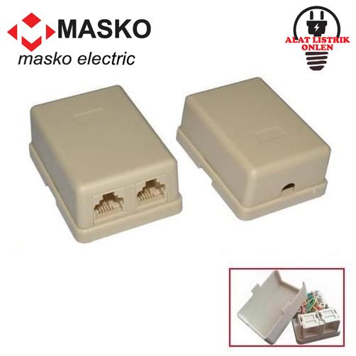 Jual ROSETTE / Roset Telepon 2 lubang model Terminal Telephone Kotak ...