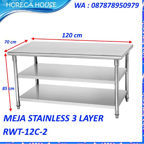Jual Meja Dapur Stainless RWT-12C-2 Layer 120cm MUTU - Jakarta Barat ...