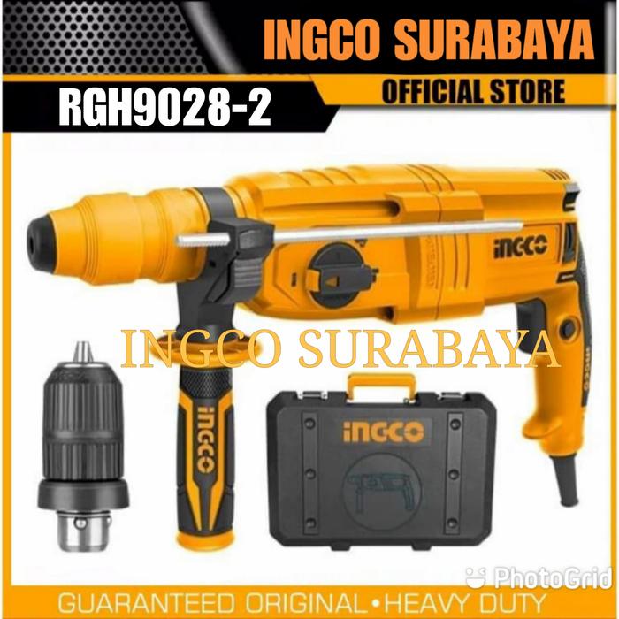 Jual INGCO RGH9028-2 MESIN BOR ROTARY HAMMER 26MM 800W + ADAPTOR - Kota ...