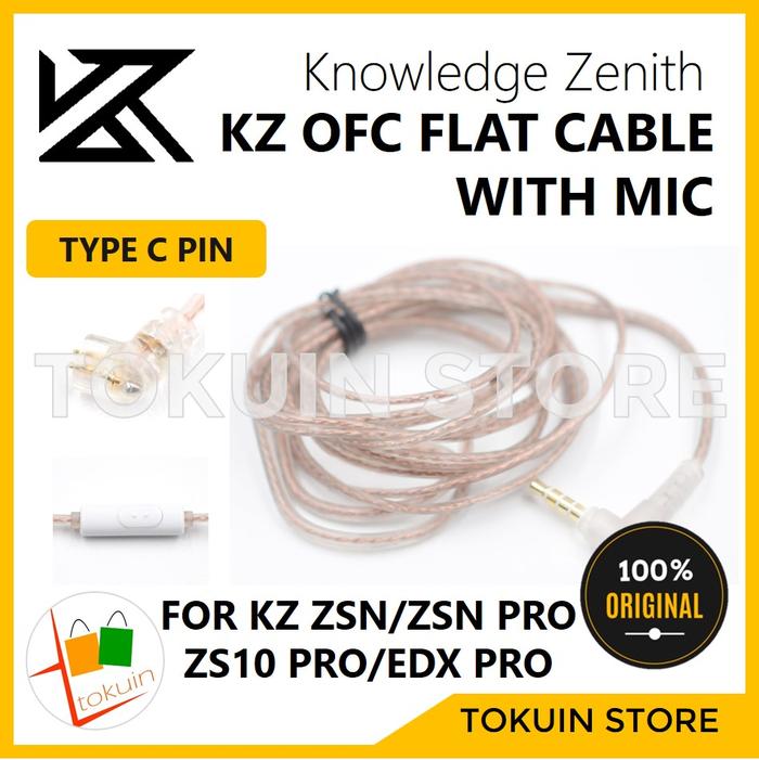 Jual ORIGINAL KZ ZSN / PRO Cable Replacement With Mic Pin Type C Wire ...