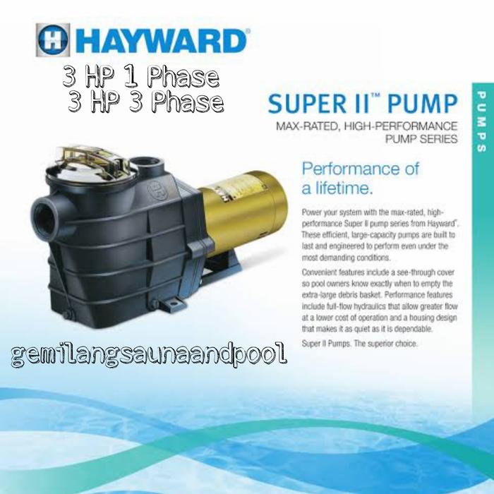 Jual POMPA HAYWARD SUPER PUMP 3HP ORIGINAL - 3HP 3 Phs +KAYU - Jakarta ...