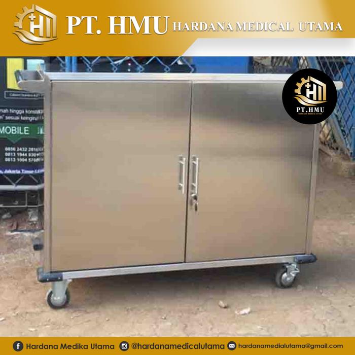 Jual Trolley Linen Medis Rumah Sakit ( Trolley Stainless 2 Pintu ...