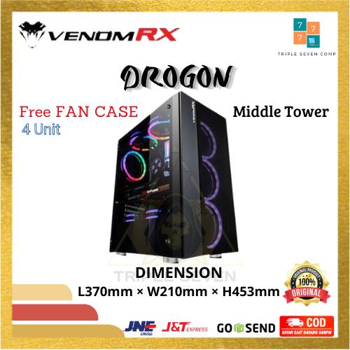 Jual Casing Gaming Venom RX DROGON Middle Tower - Kota Surabaya - ssc ...