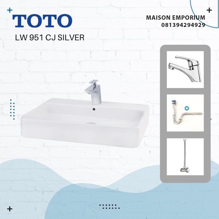 Jual Wastafel TOTO Paket Silver LW951CJ / Wastafel TOTO Paket Komplit ...