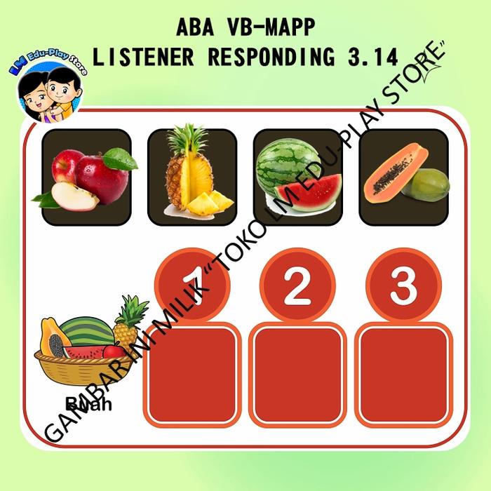 Jual Kartu Belajar ABA VB-MAPP Listener Responding Level 3.14 - Jakarta ... Jual Kartu Belajar ABA VB-MAPP Listener Responding Level 3.14 - Jakarta ...