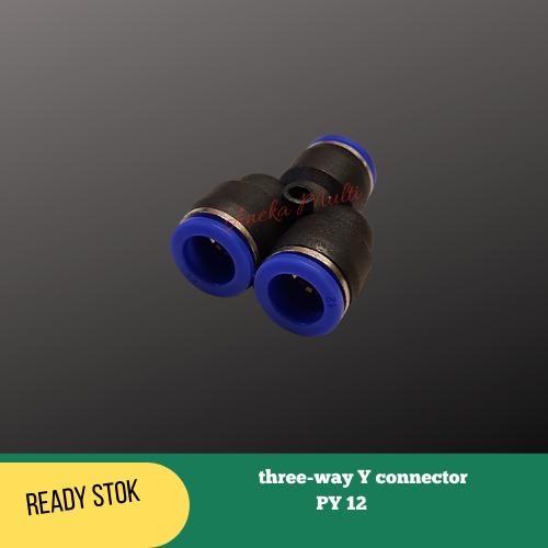 Jual KONEKTOR FITTING SLIP LOCK three way model Y 12 mm PNEUMATIC PY12 ...