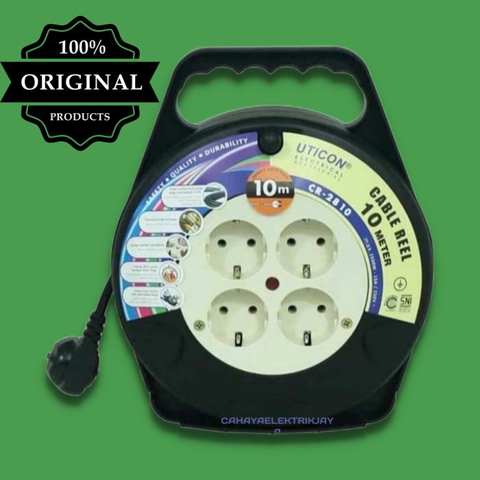 Jual kabel roll 10 meter uticon/cable reel 10 meter uticon original ...