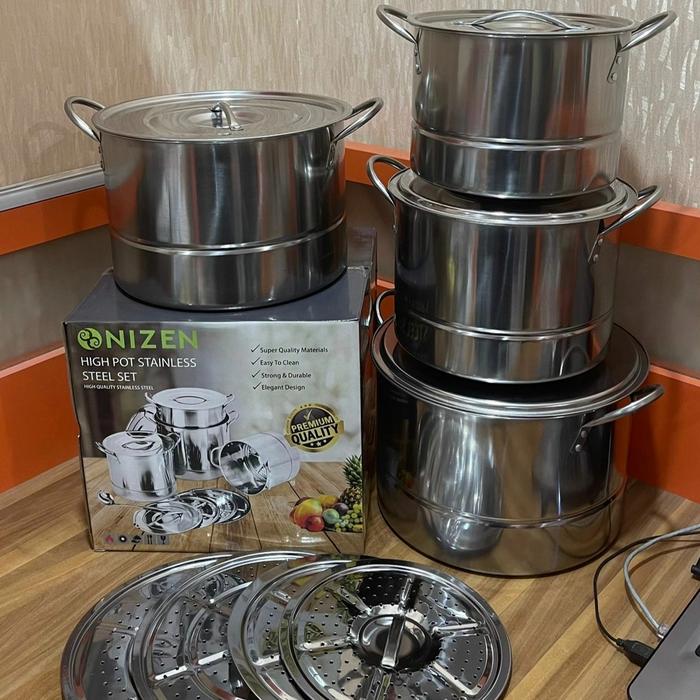 Jual panci Set High pot Stanless Stell set isi 12pcs - Kota Denpasar ...