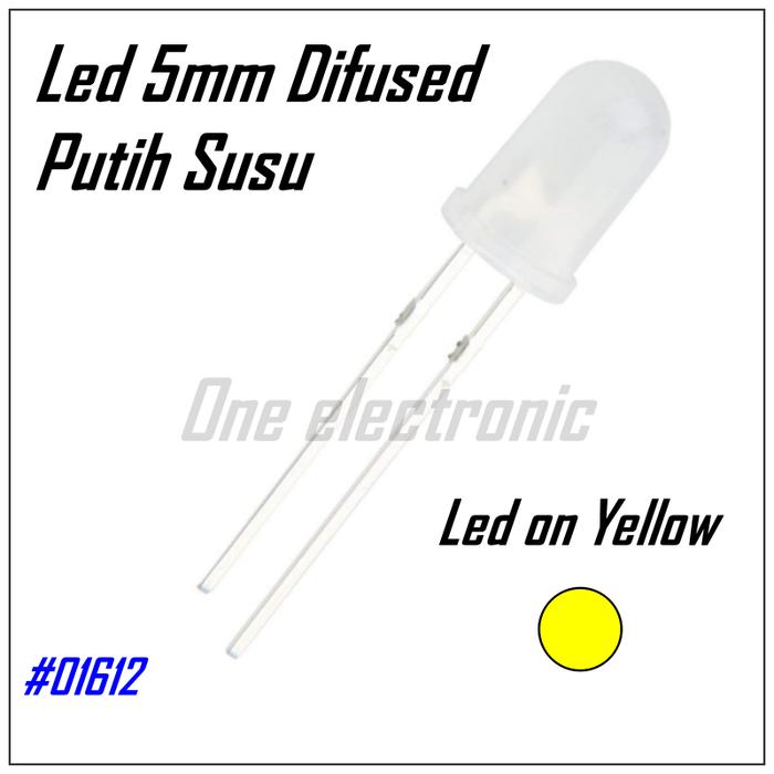 Jual Led kuning Diffused 5mm Putih Susu Hidup Warna kuning Led Green ...