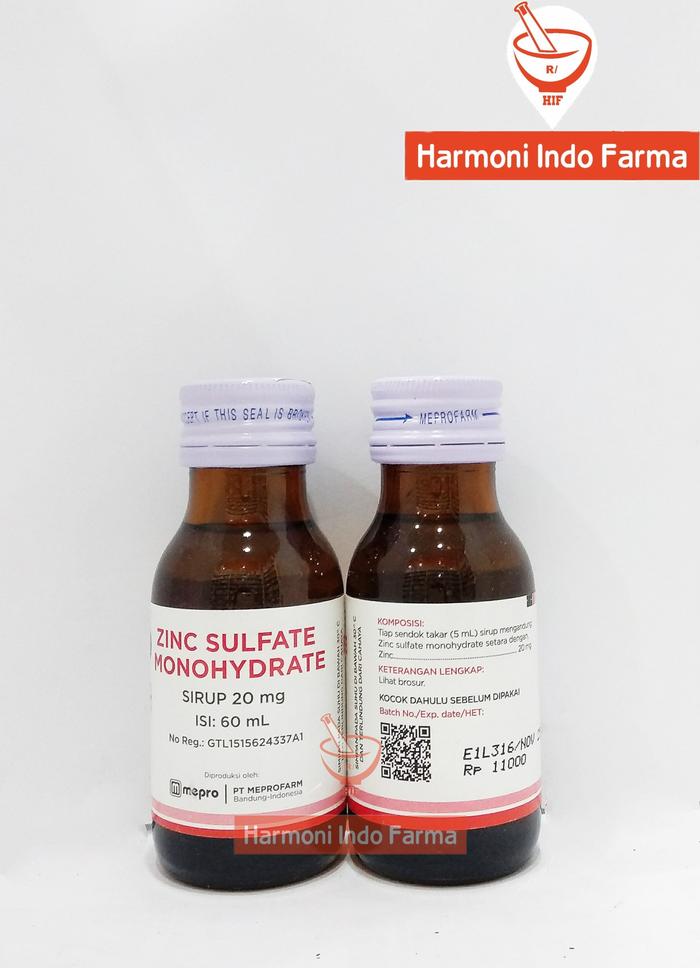 Jual Zinc Sulfate Mepro 20mg/5ml Sirup 60 ml - Kota Jambi - Apotek ...