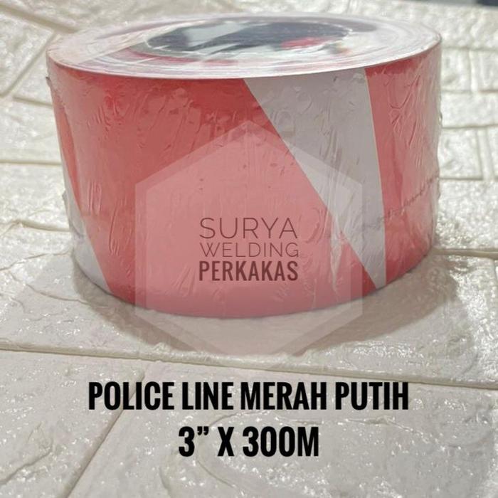 Jual Police Line Merah Putih 3" x 300M / Garis Polisi / Barricade Tape ...