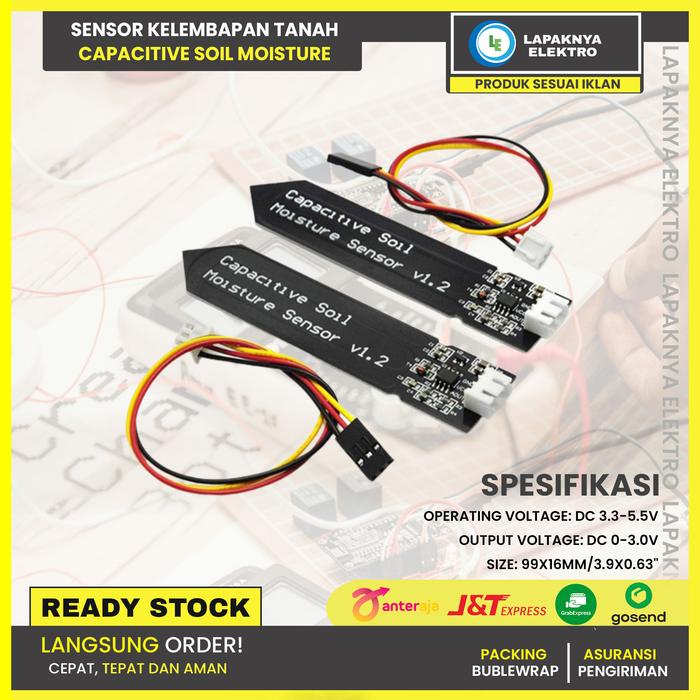 Jual Sensor Kelembapan Tanah Capacitive Soil Moisture Hygrometer ...