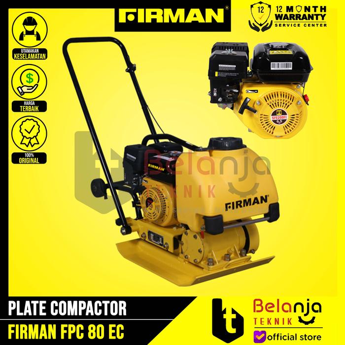 Promo Firman Plate Compactor FPC 80 EC Mesin Stamper + Engine SFE 200 ...