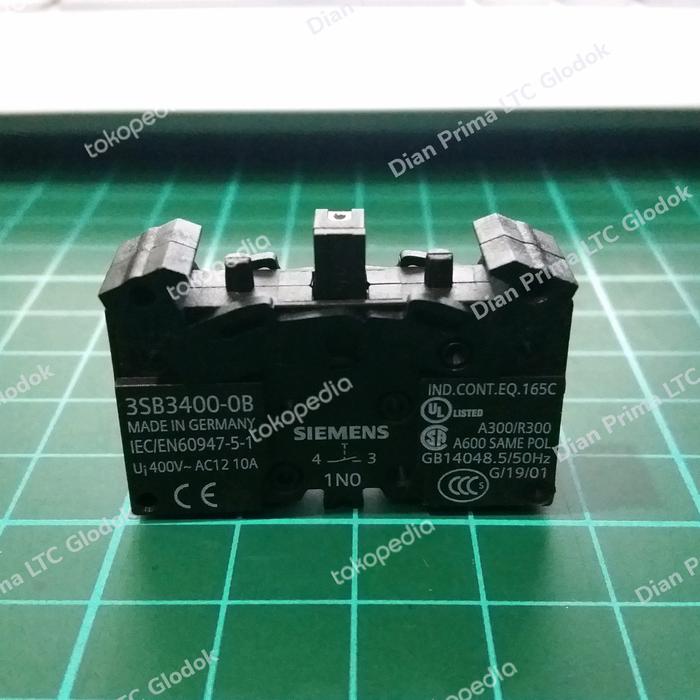 Jual Siemens Contact Block 1NO 3SB3400-0B Kontak Blok Sale Overstock ...