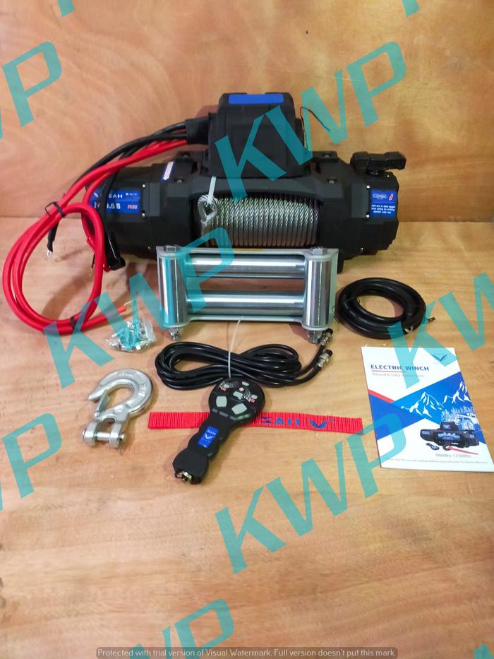 Jual WINCH SAM 9600LBS 12V SLING BAJA/WIRE ROPE,WINCH MODEL BARU ...