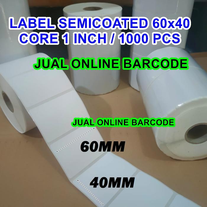 Jual STIKER LABEL PRINTER BARCODE BAHAN SEMICOATED 60x40 -LABEL RUMAH ...