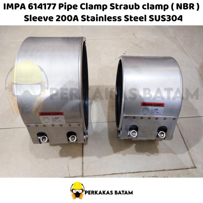 Jual IMPA 614186 Pipe Clamp Straub Clamps EPDM Sleeve 200A NBR SUS304 ...