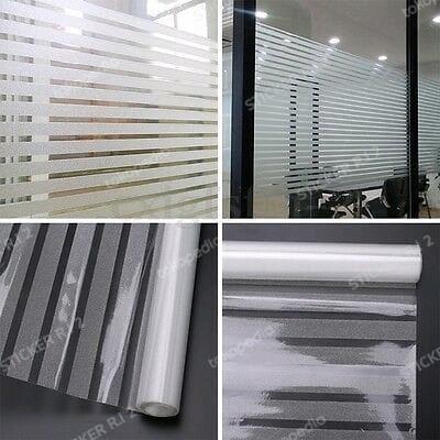 Jual Sticker kaca / kaca film motif garis putih tengah bening - Kota ...