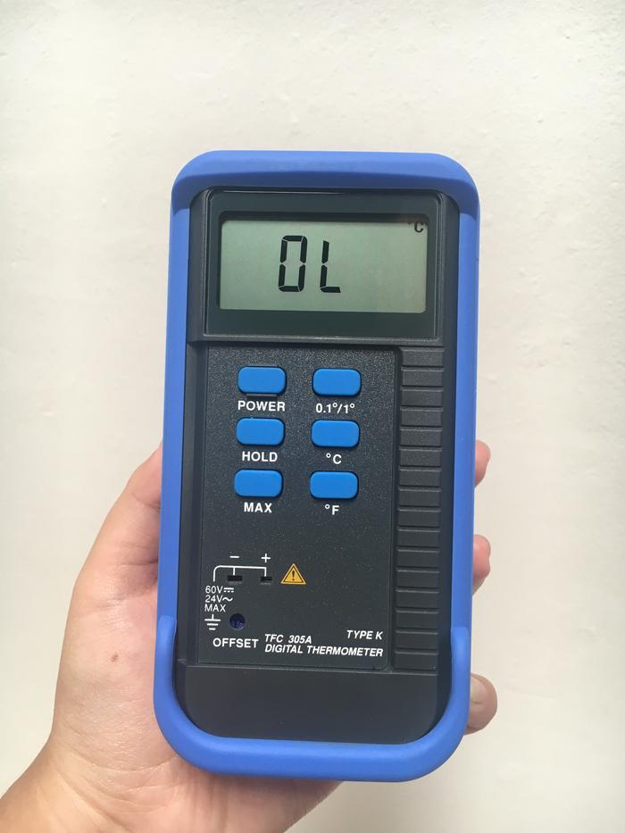 Jual Digital Thermometer Single Channel Type K Model TFC 305A Microtemp ...