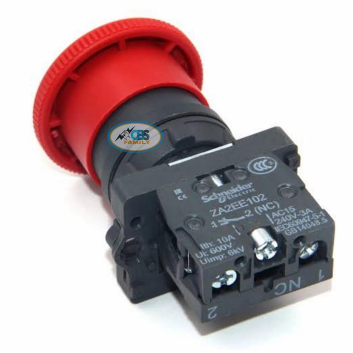 Jual Schneider Emergency Stop Turn To Release XA2ES542 / Tombol Darurat ...