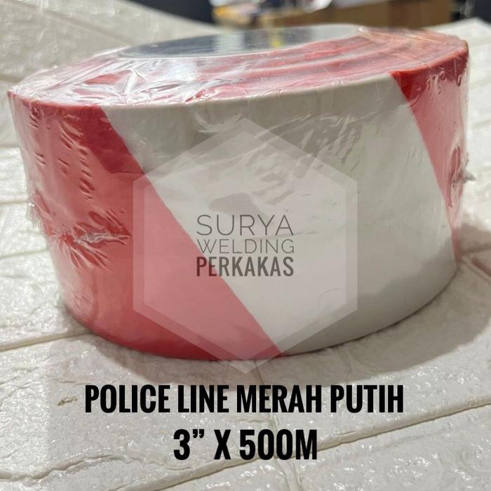 Jual Police Line Merah Putih 3inch x 500M / Garis Polisi / Barricade ...