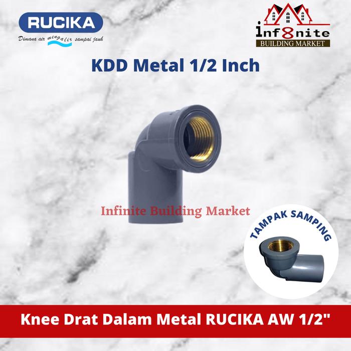 Jual Keni Drat Dalam AW 1/2" RUCIKA Kuningan KDD Metal Knee L Faucet Elbow - Kota Bandung ...