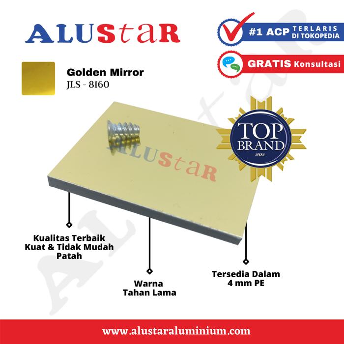 Jual ACP Alustar 4mm PE Indoor Aluminium Composite Panel - Golden ...