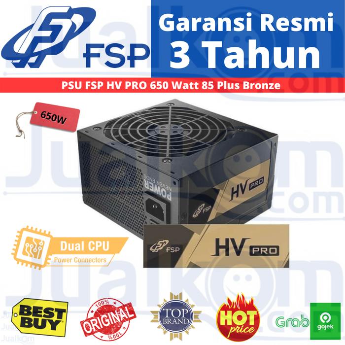 Jual Power Supply PSU FSP HV PRO 650W 85 Plus Bronze - Jakarta Pusat ...