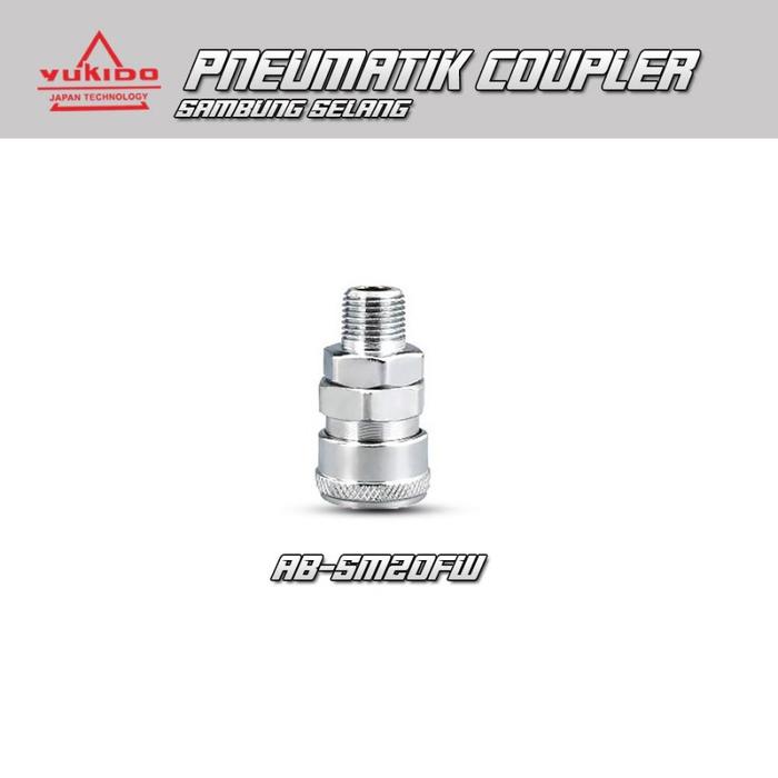 Jual YUKIDO Quick Coupler Sambungan Selang Kompresor Angin Nepel Kopler ...