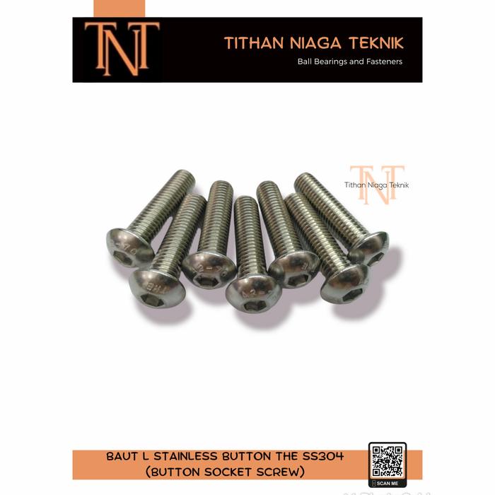 Jual Baut L stainless button M8x10 drat 1.25 SS304 M8 x 10 mm atau 1 cm - Kota Tanjung Pinang ...
