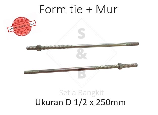 Jual Formtie / Form tie / Fonti / Form tie bekisting 1/2 x 250mm + Mur ...