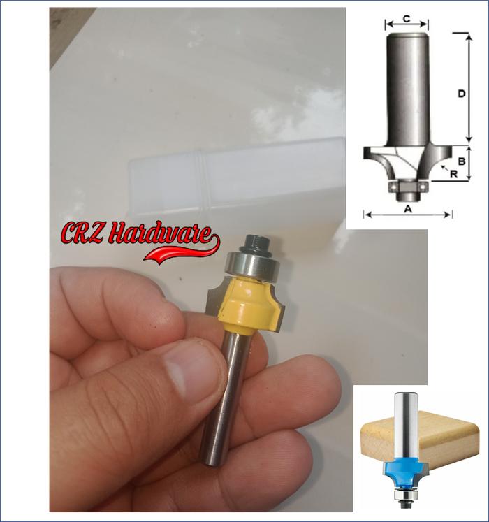 Jual Mata Profil Sudut Round Over Bit Mata Router Trimmer Sudut ...