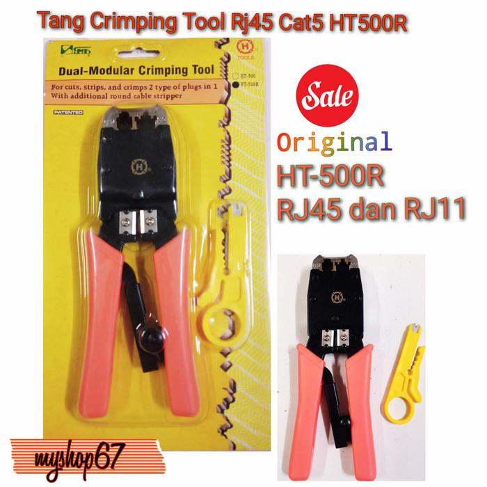Jual Tang Crimping Tool Rj45 Cat5 dan RJ11 / Crimping rj45 Rj11 HT500R ...