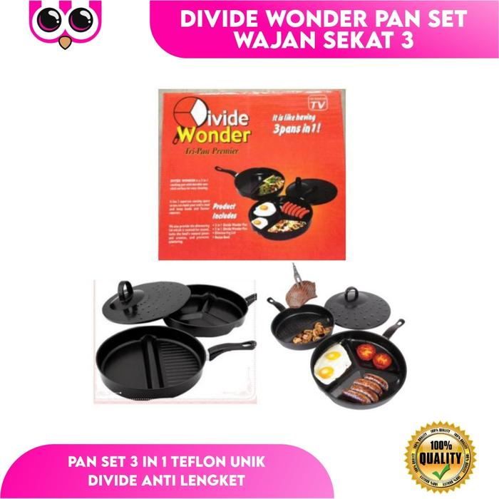 Jual DIVIDE WONDER PAN / WAJAN TEFLON SEKAT 3 HEMAT GAS - Kota ...
