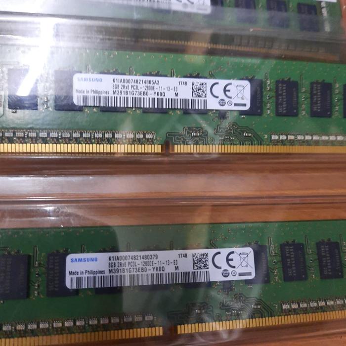 Jual memory ram server 8gb 2Rx8 pc3l 12800E DDR3 ECC UDIMM unbuffered ...