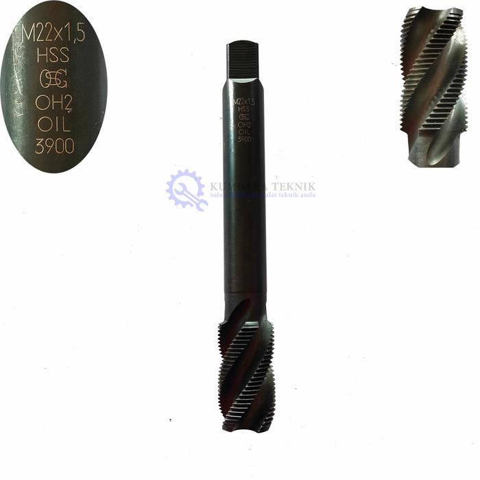 Jual HAND TAP SPIRAL M22 x 1.5 PEMBUAT DRAT TAP M22 x 1.5 OSG - Jakarta ...