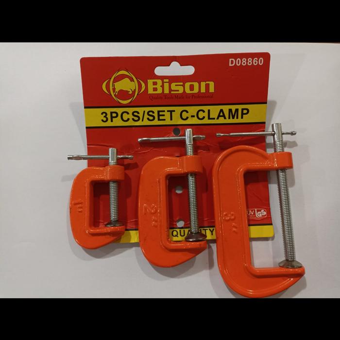 Jual ORANGE KLEM C SET 3 PCS CLAMP C SET sellery PENJEPIT CATOK KAYU ...