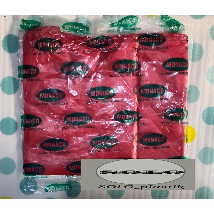 Jual Kantong Plastik kresek merah Monaco uk 28 - plastik merah tanggung ...