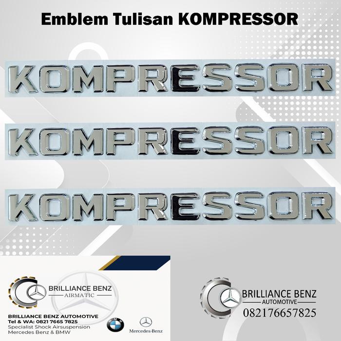 Jual EMBLEM TULISAN KOMPRESSOR MERCEDES BENZ EMBLEM BAGASI KOMPRESSOR ...
