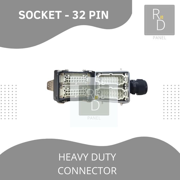Jual HEAVY DUTY CONNECTOR 32 PIN HDC HE 032-1-PG29 JIANCHA - Jakarta ...